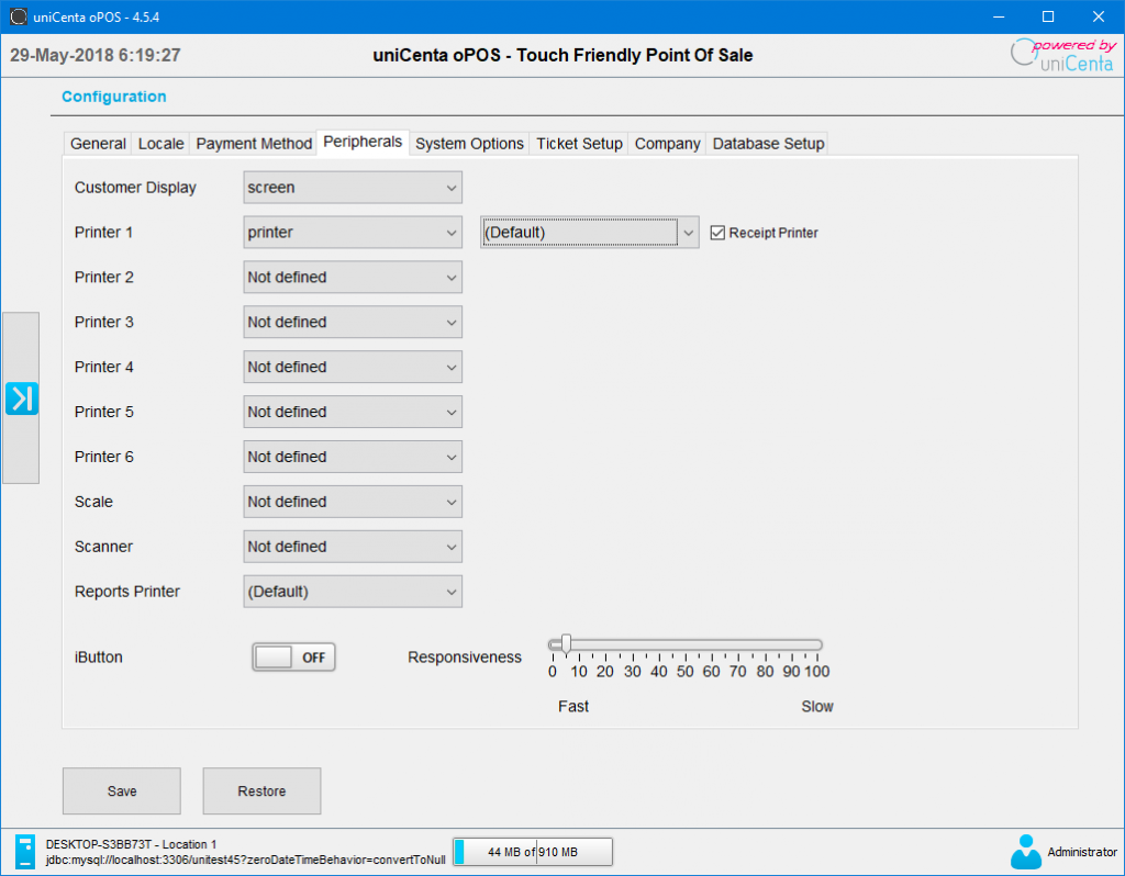 Configure uniCenta oPOS - uniCenta