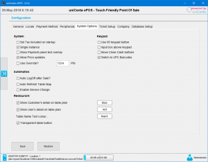 Configure uniCenta oPOS - uniCenta